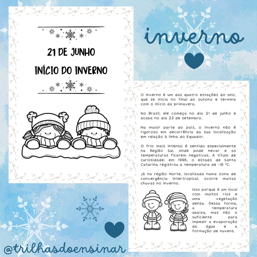INÍCIO DO INVERNO – TRILHAS DO ENSINAR