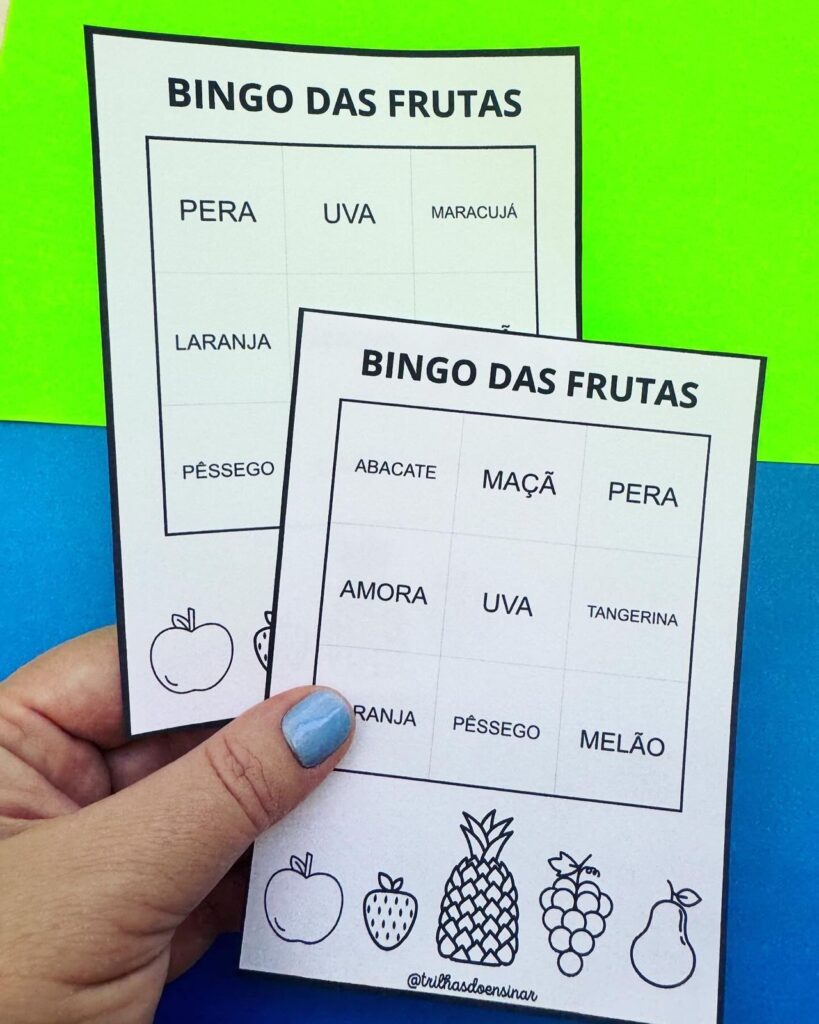 BINGO DAS FRUTAS – TRILHAS DO ENSINAR