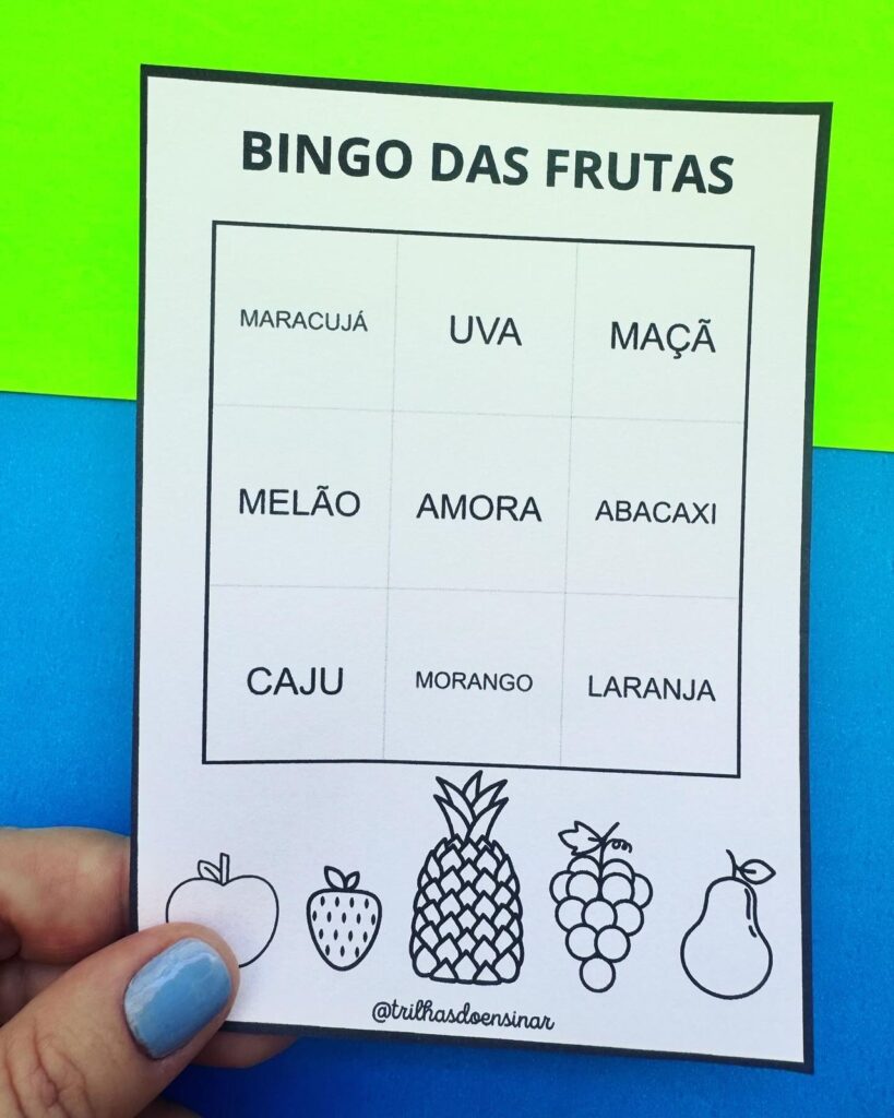 BINGO DAS FRUTAS – TRILHAS DO ENSINAR