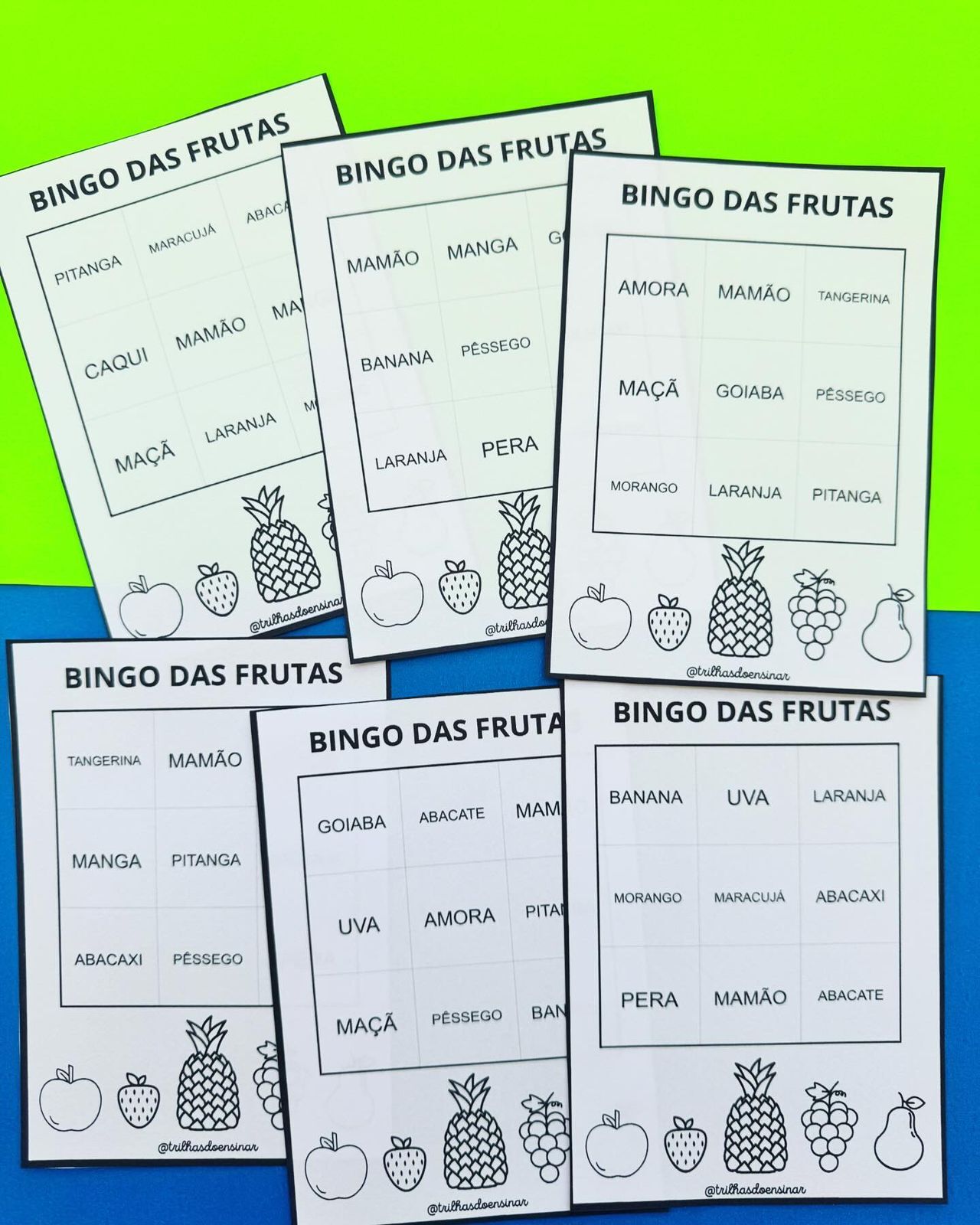 BINGO DAS FRUTAS – TRILHAS DO ENSINAR