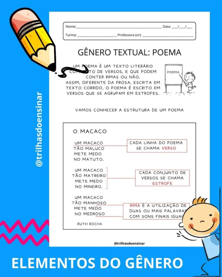 GÊNERO TEXTUAL: POEMA – TRILHAS DO ENSINAR